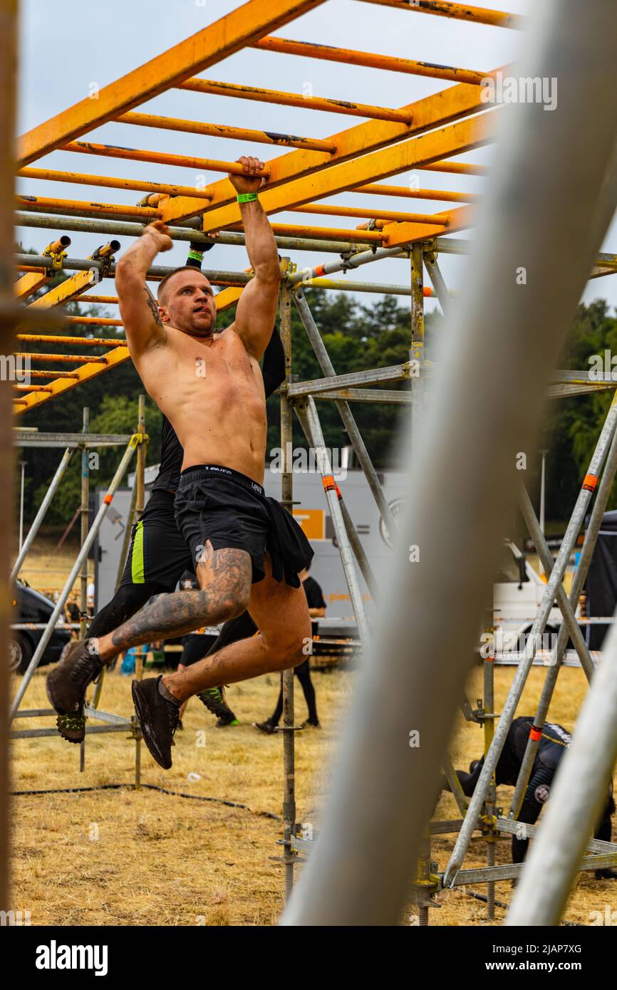 Poznan, Poland - June 2021: An hard extreme obstacle course Survival ...