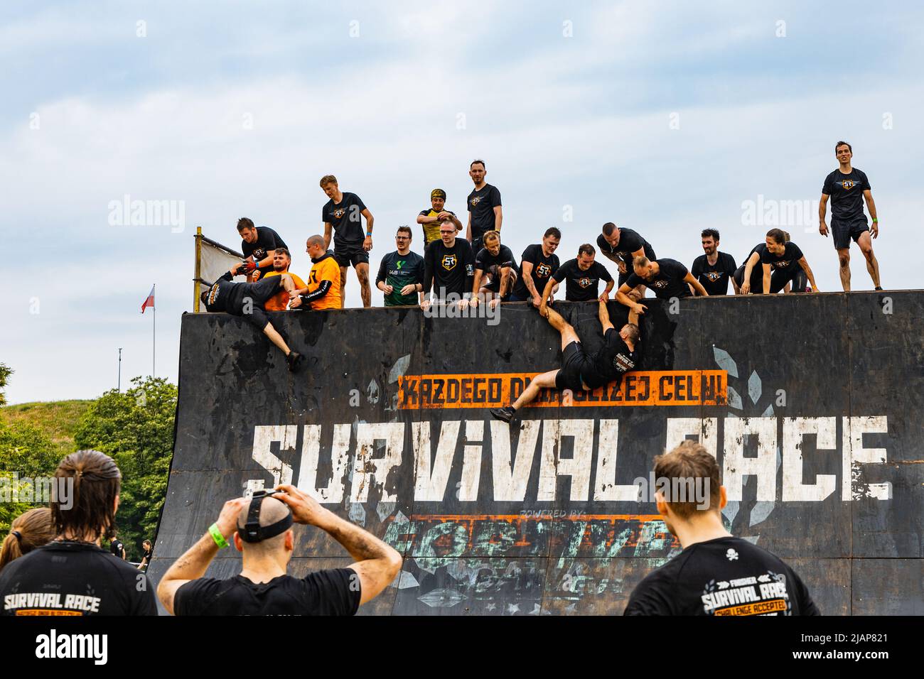 Poznan, Poland - June 2021: An hard extreme obstacle course Survival ...