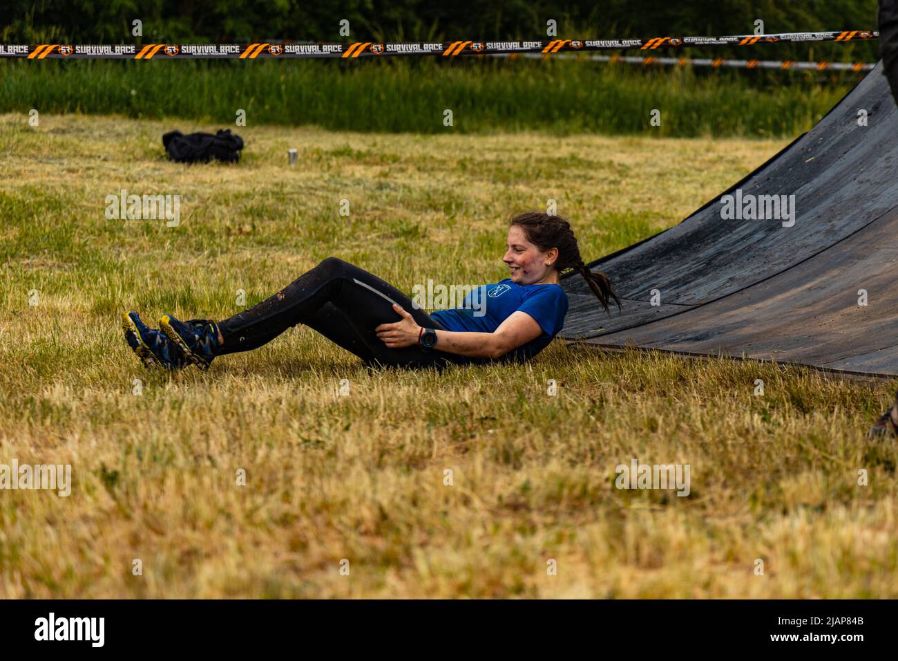 Poznan, Poland - June 2021: An hard extreme obstacle course Survival ...
