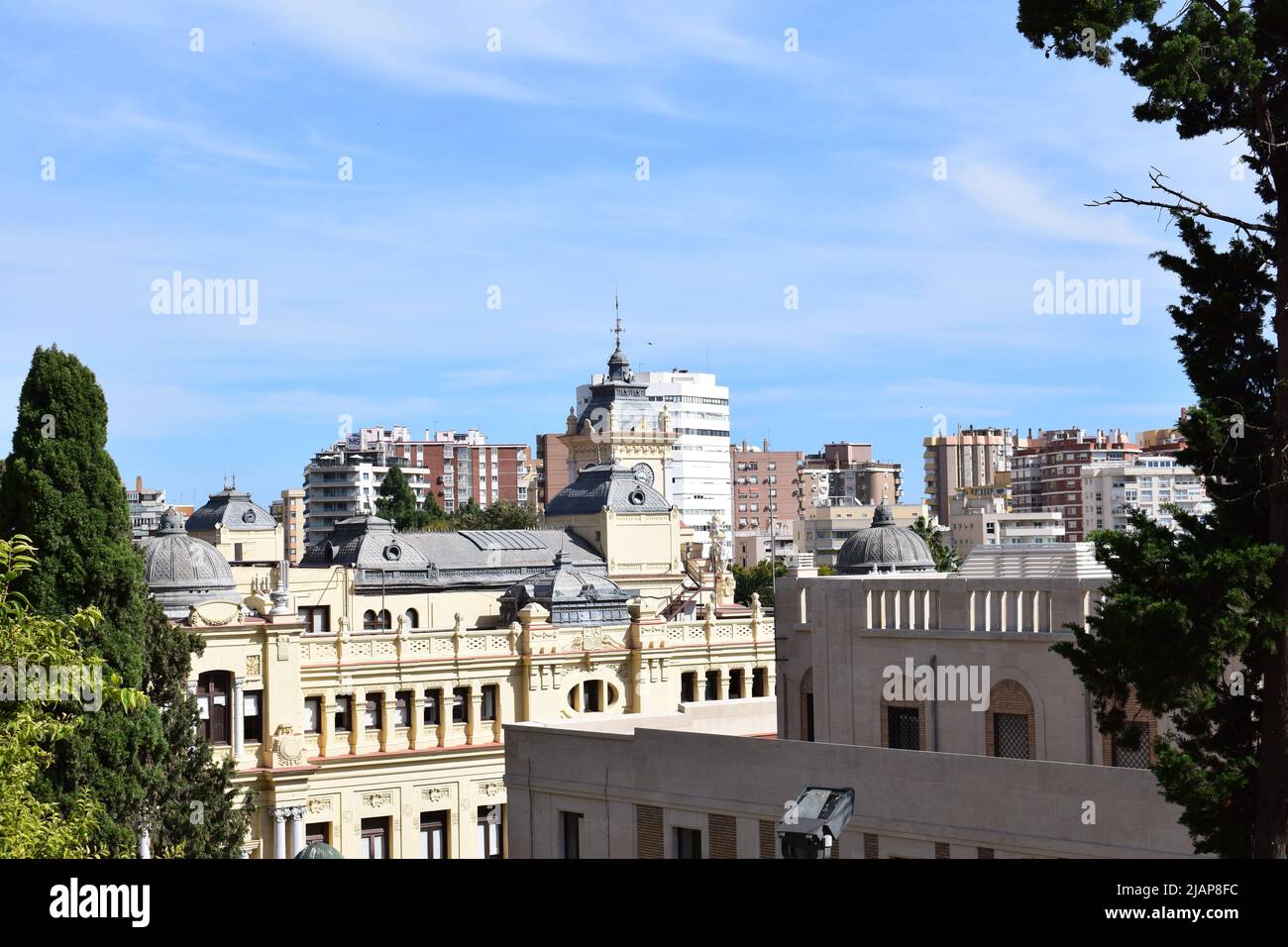 Malaga Spain castles and historic places Stock Photo - Alamy