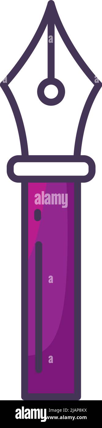 flat purple writing pen Stock Vector Image & Art - Alamy