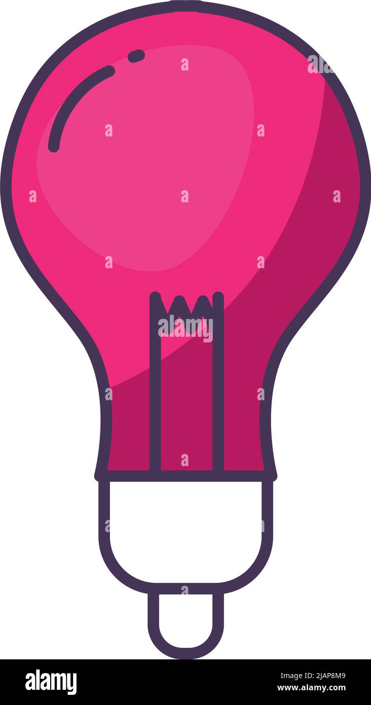 flat pink light bulb Stock Vector Image & Art - Alamy