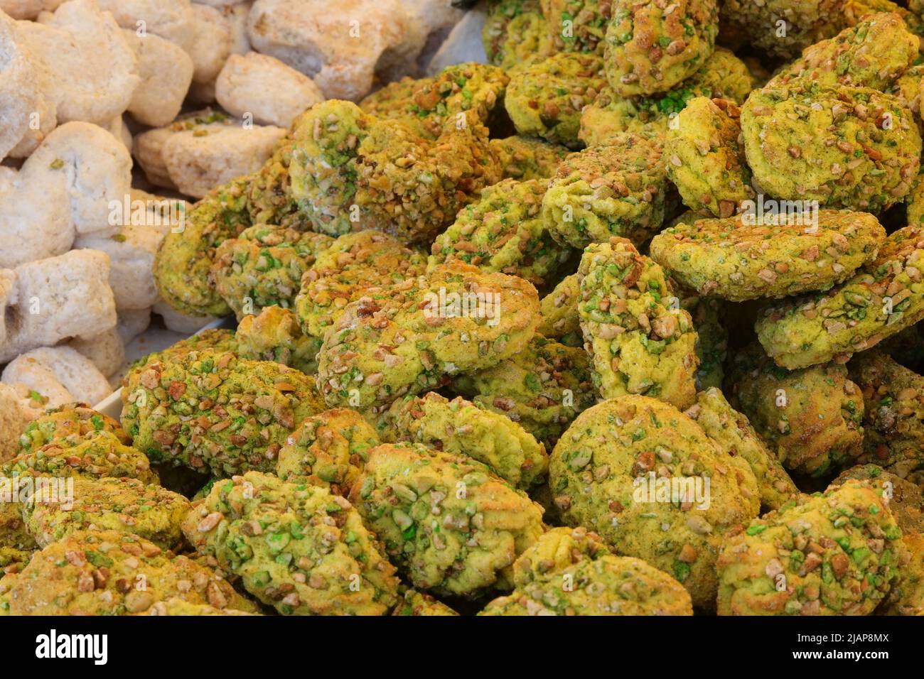 dry biscuits for sale in pastry shops made with almond flour and ...