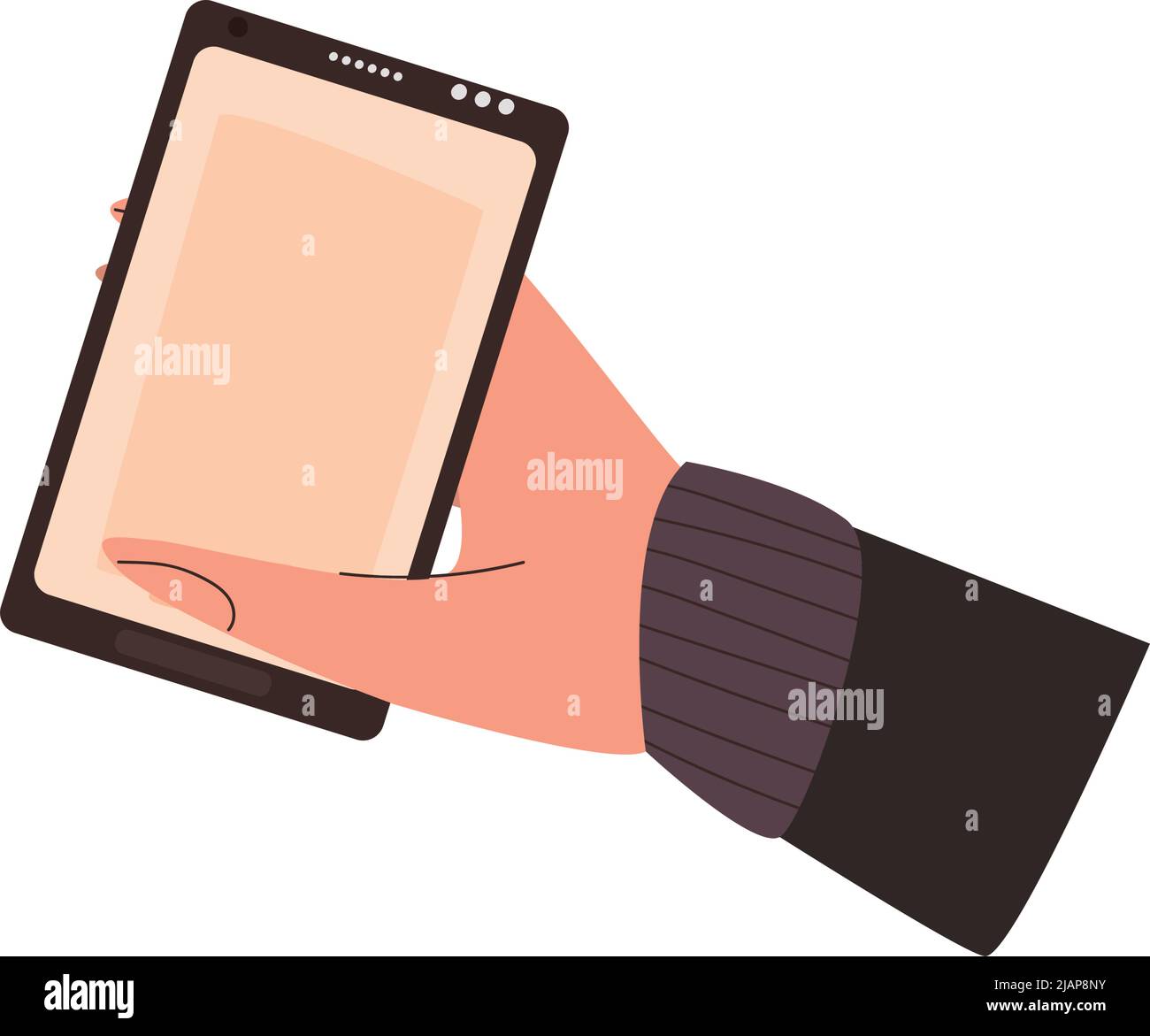 flat hand holding a cell Stock Vector Image & Art - Alamy