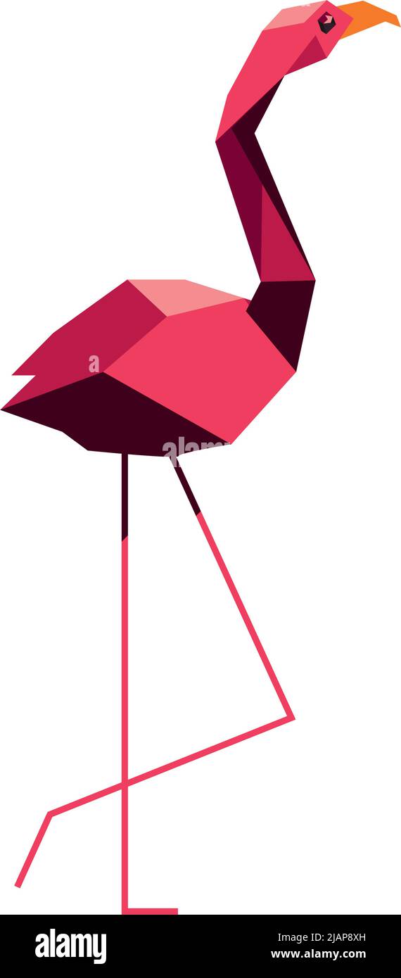 low poly flamingo Stock Vector Image & Art - Alamy