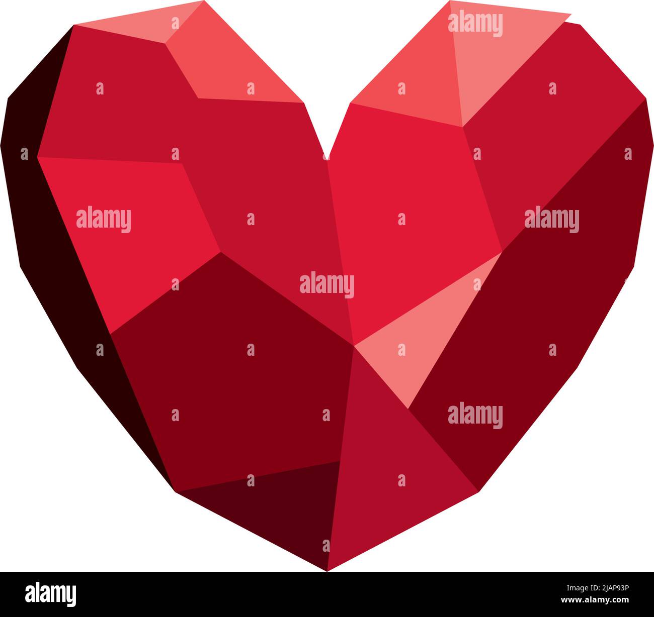 low poly heart Stock Vector Image & Art - Alamy