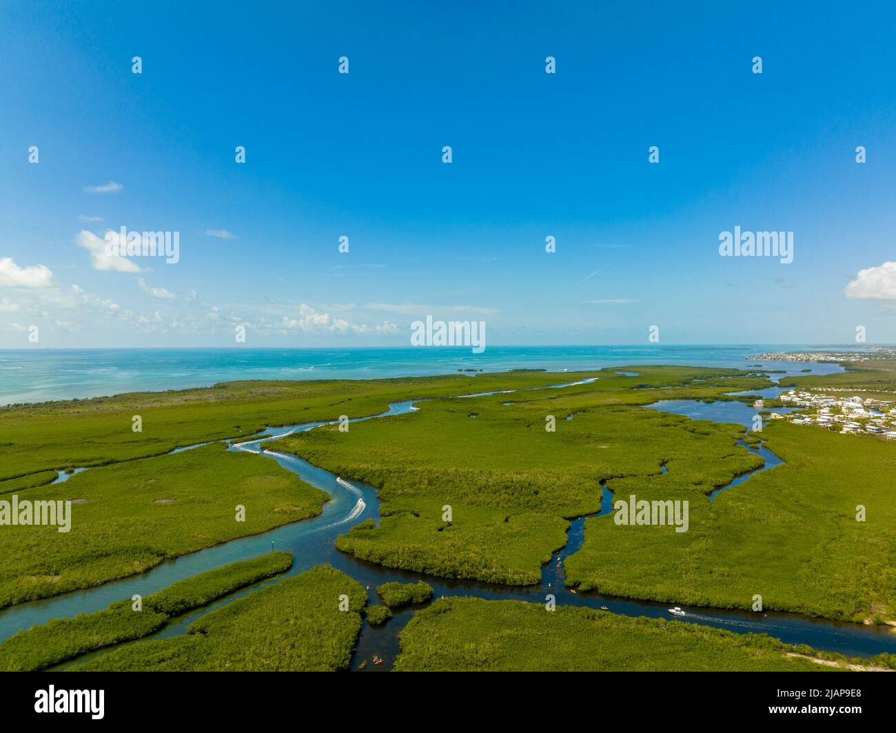 Aerial photo of John Pennekamp Coral Reef State Park Key Largo FL Stock ...