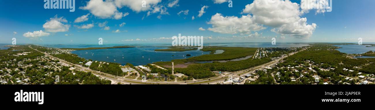 Aerial photo Key Largo Florida USA Stock Photo - Alamy