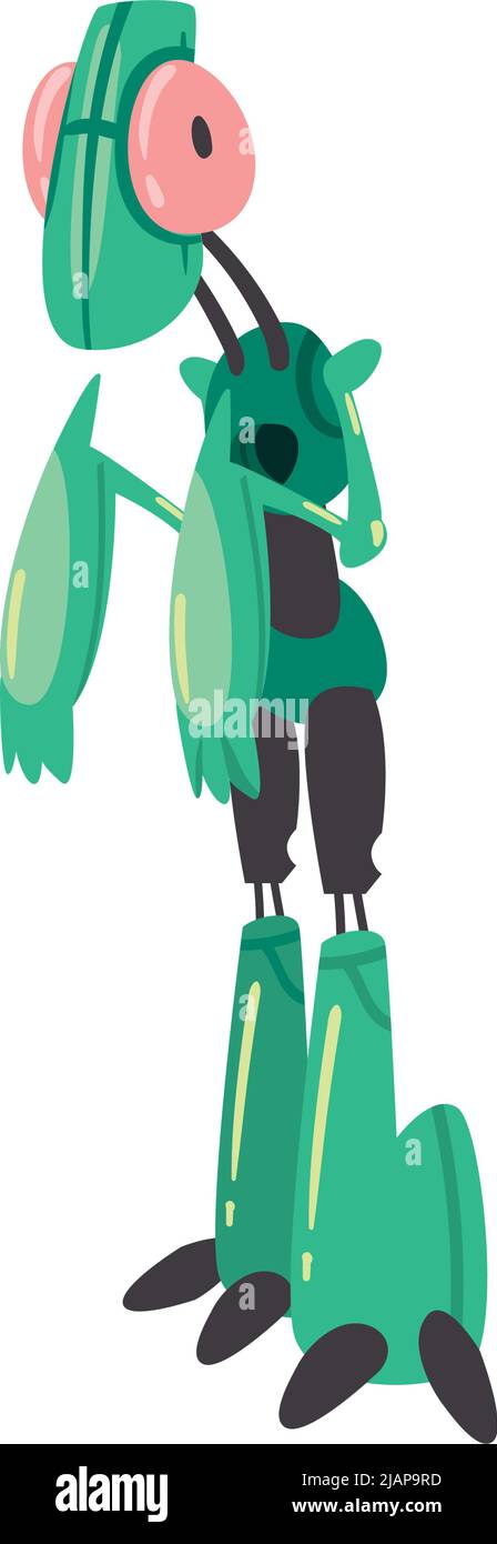 flat green robot illustration Stock Vector Image & Art - Alamy