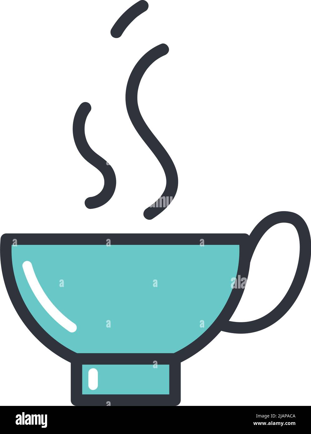 flat blue cup design Stock Vector Image & Art - Alamy