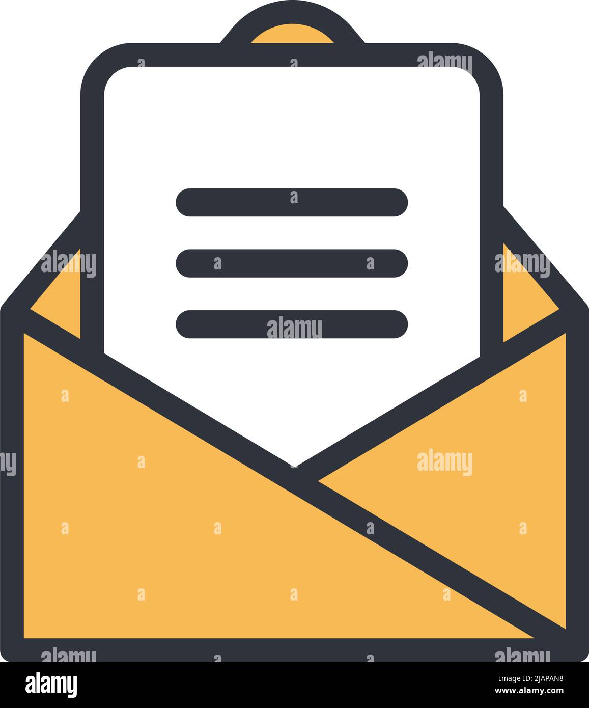 flat envelope with a letter Stock Vector Image & Art - Alamy