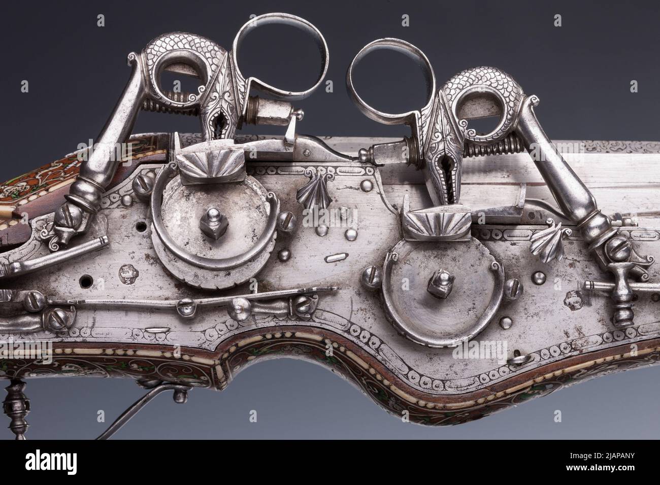 Double barreled, double wheellock pistol Menzer, Hans (fl. 1615 1655 ...