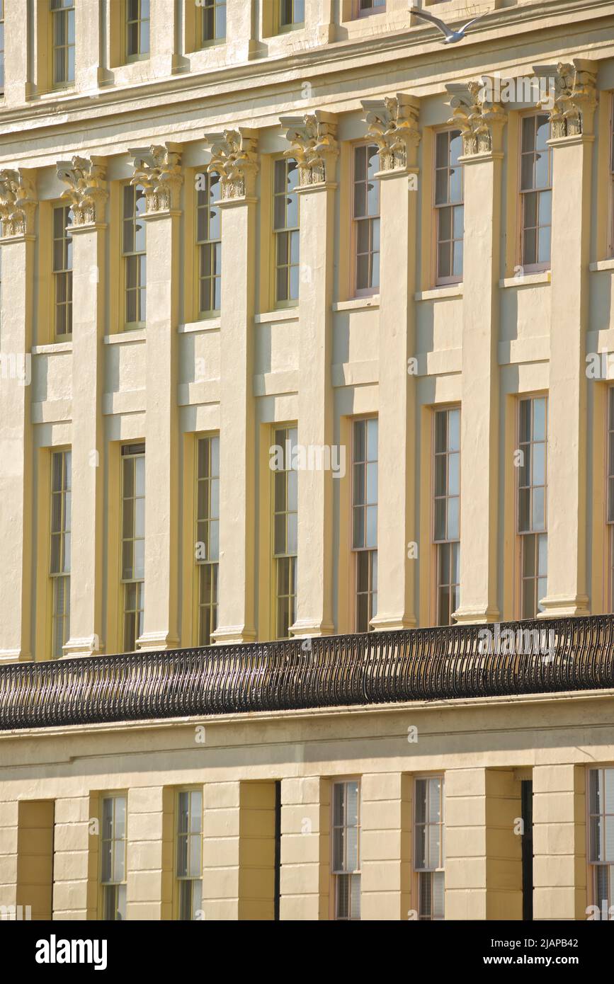 The facade of Brunswick Terrace, part of a complex of Regency ...