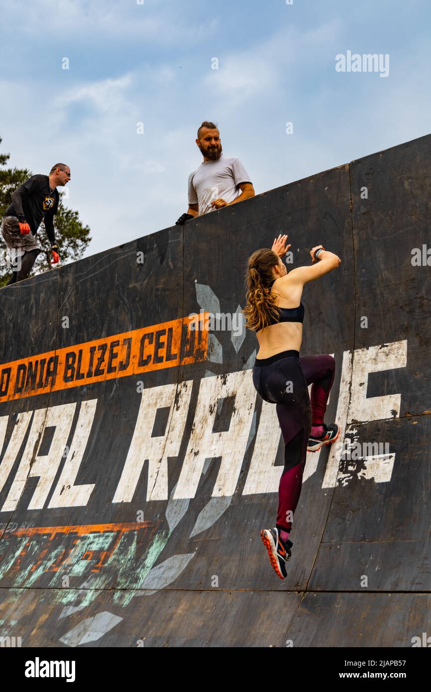 Poznan, Poland - June 2021: An hard extreme obstacle course Survival ...