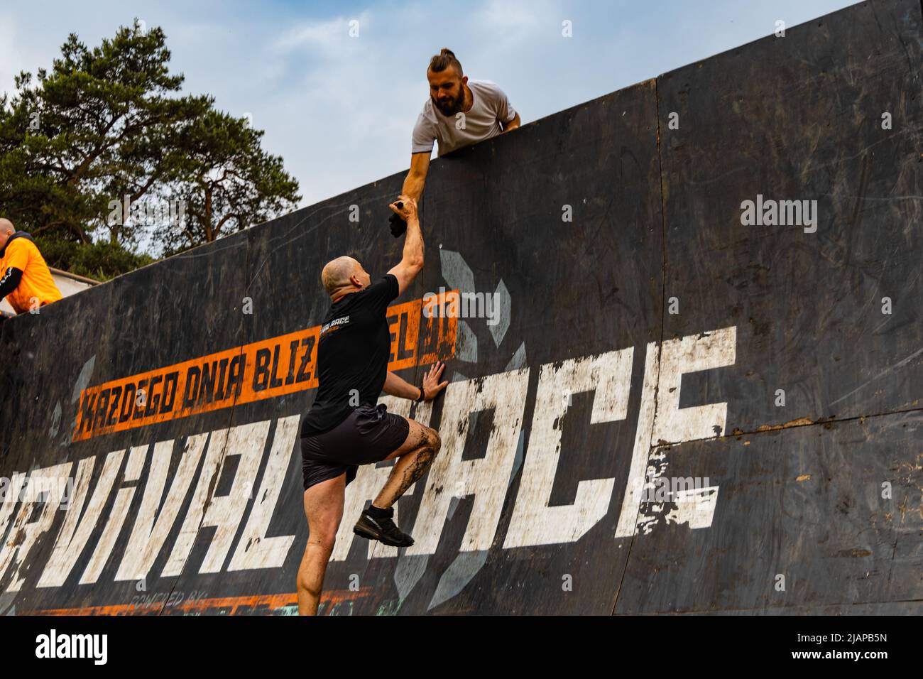 Poznan, Poland - June 2021: An hard extreme obstacle course Survival ...