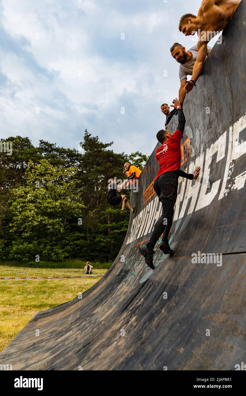 Poznan, Poland - June 2021: An hard extreme obstacle course Survival ...