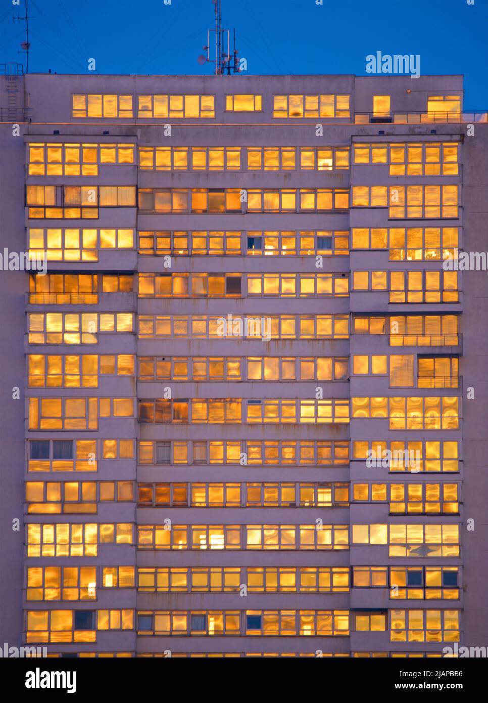 Sussex Heights, a residential tower block in the centre of Brighton ...