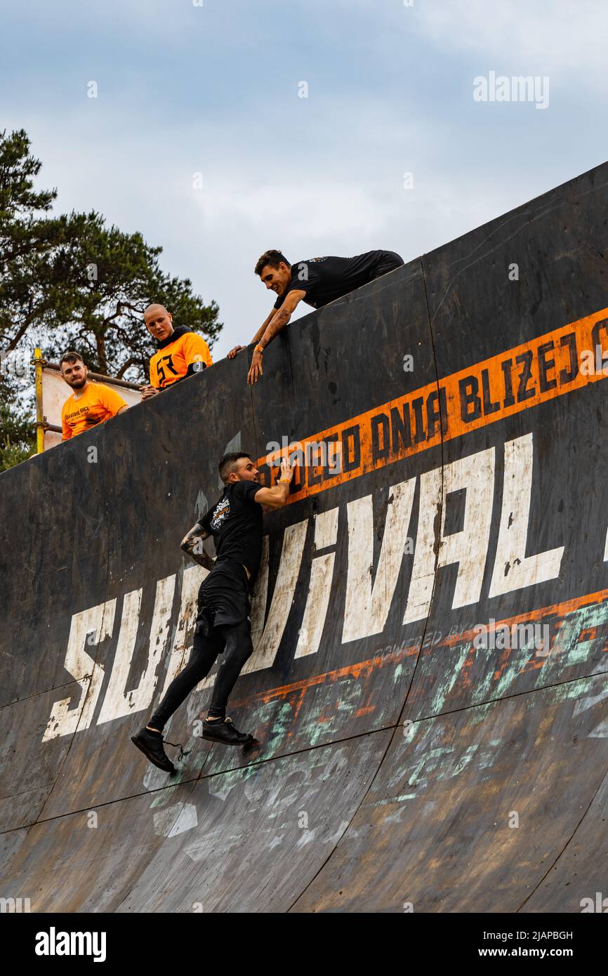 Poznan, Poland - June 2021: An hard extreme obstacle course Survival ...