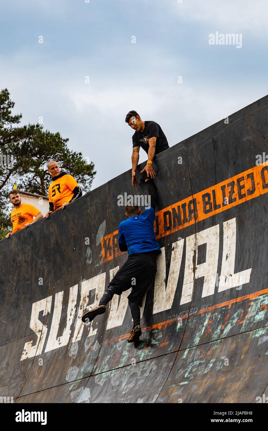 Poznan, Poland - June 2021: An hard extreme obstacle course Survival ...