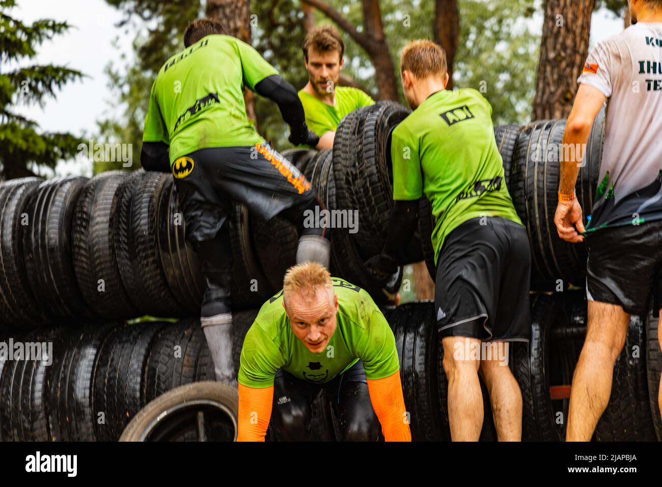 Poznan, Poland - June 2021: An hard extreme obstacle course Survival ...