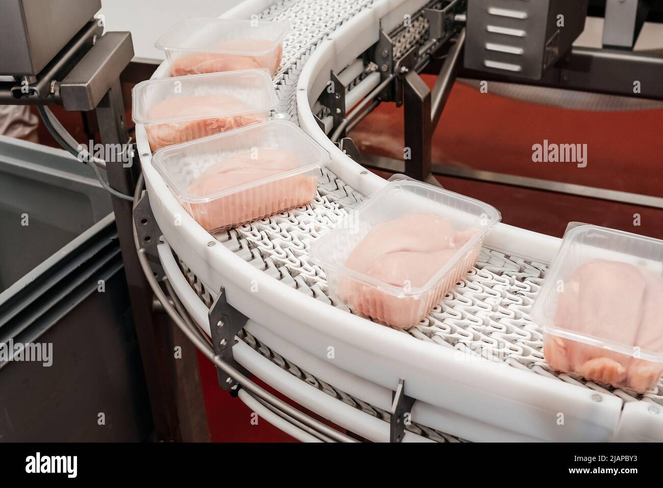 Automated production line in modern food factory.A modern plant.Factory ...