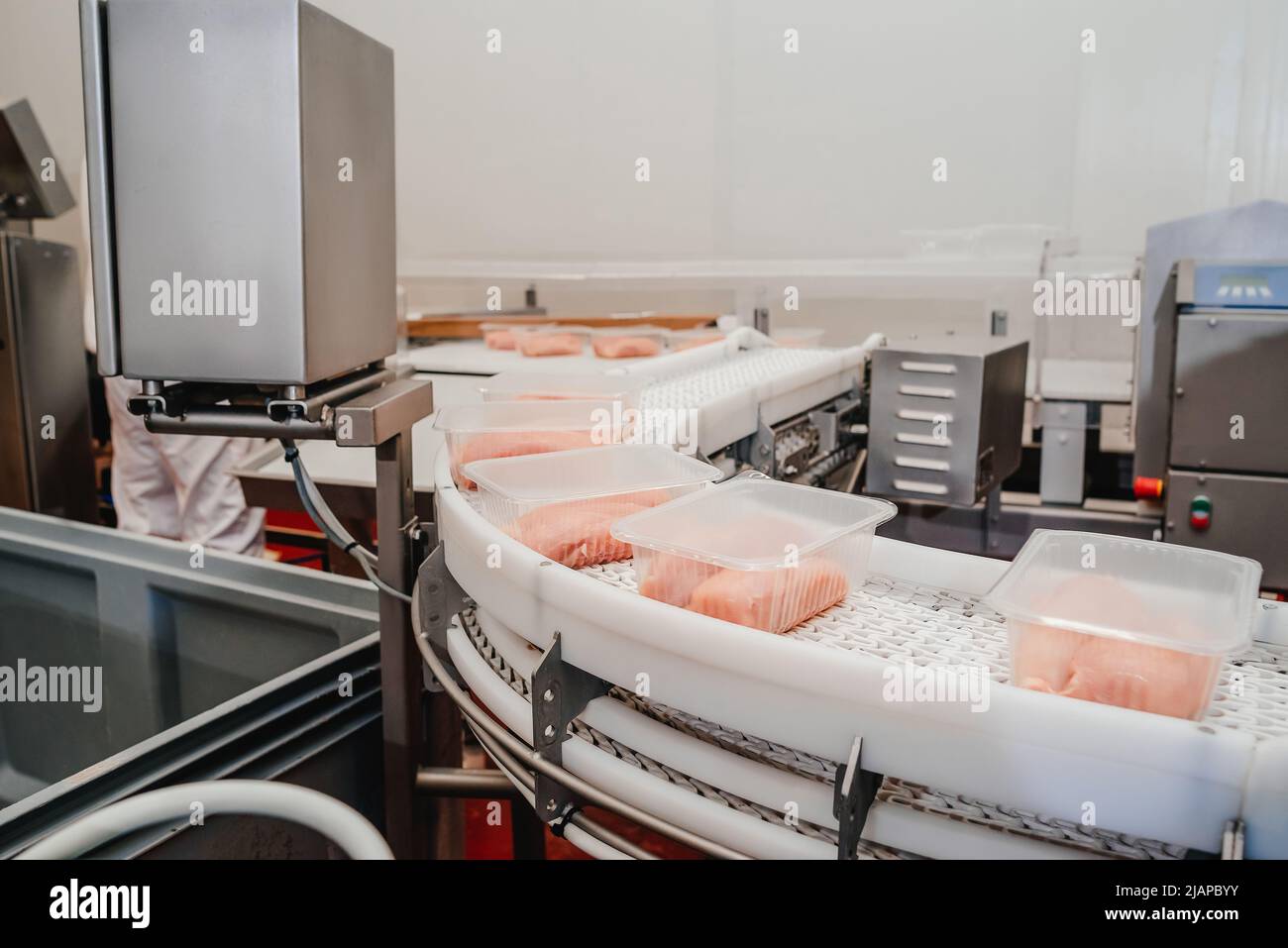 Automated production line in modern food factory.A modern plant.Factory ...