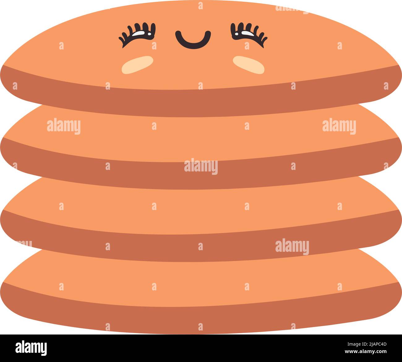 flat kawaii hotcakes design Stock Vector Image & Art - Alamy