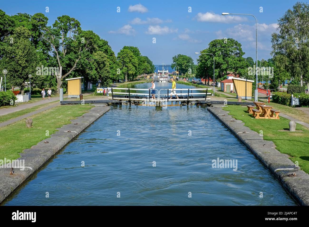 Locks at berg gota canal sweden scandinavia hi-res stock photography ...