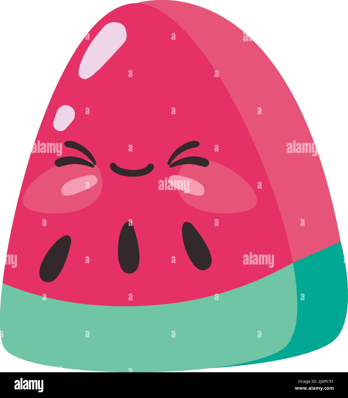 flat kawaii watermelon design Stock Vector Image & Art - Alamy