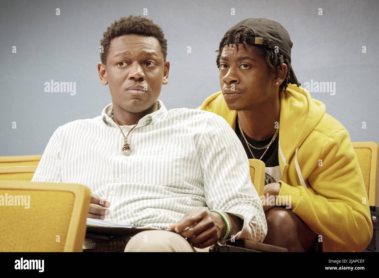 EMERGENCY, from left: Donald Elise Watkins, RJ Cyler, 2022. ph ...