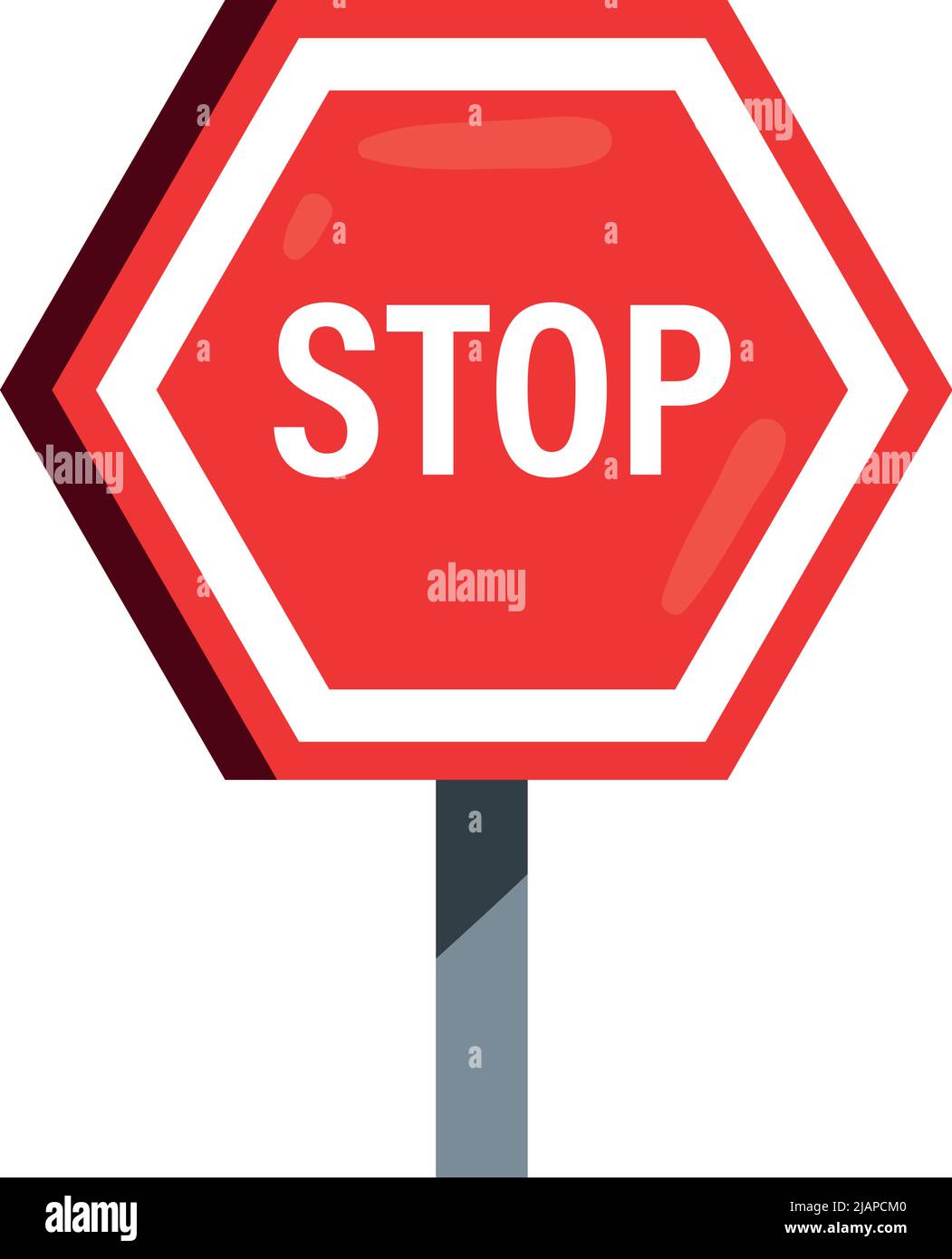 flat stop sign design Stock Vector Image & Art - Alamy
