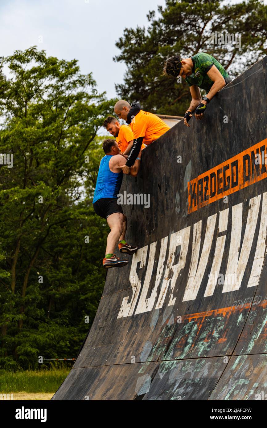 Poznan, Poland - June 2021: An hard extreme obstacle course Survival ...