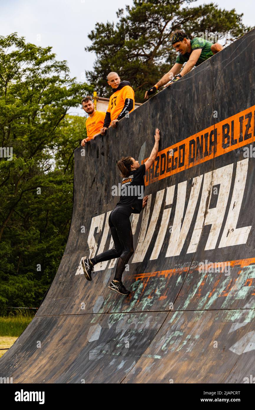 Poznan, Poland - June 2021: An hard extreme obstacle course Survival ...