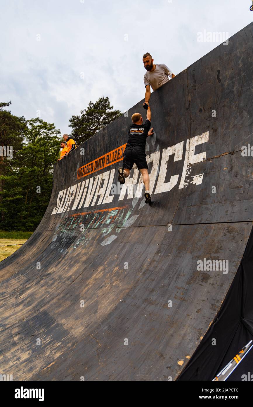 Poznan, Poland - June 2021: An hard extreme obstacle course Survival ...