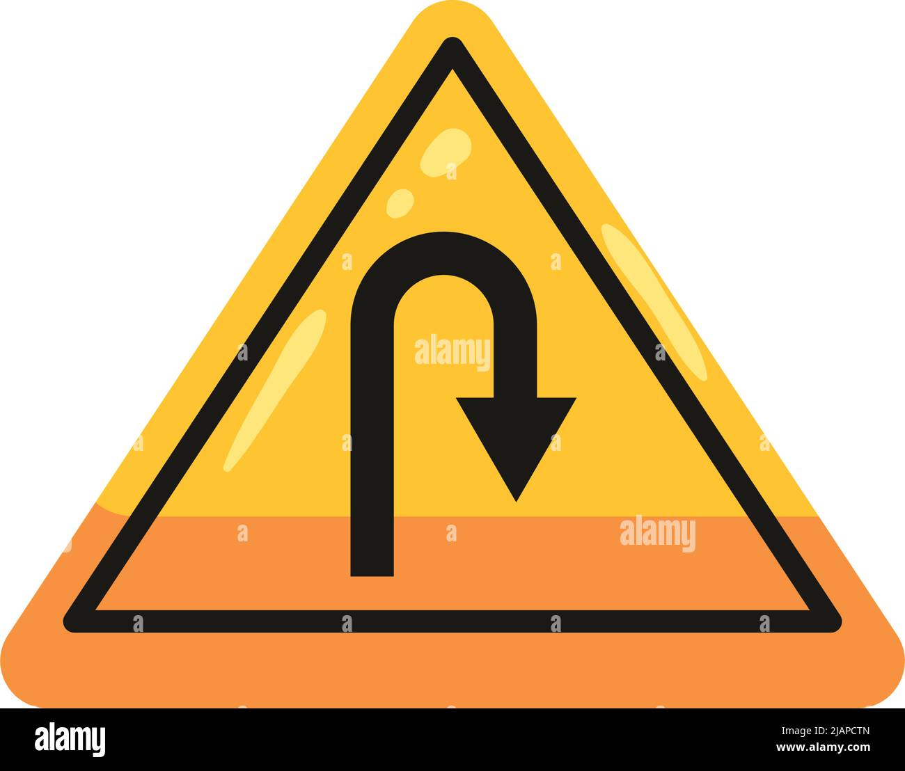 flat turn around sign Stock Vector Image & Art - Alamy