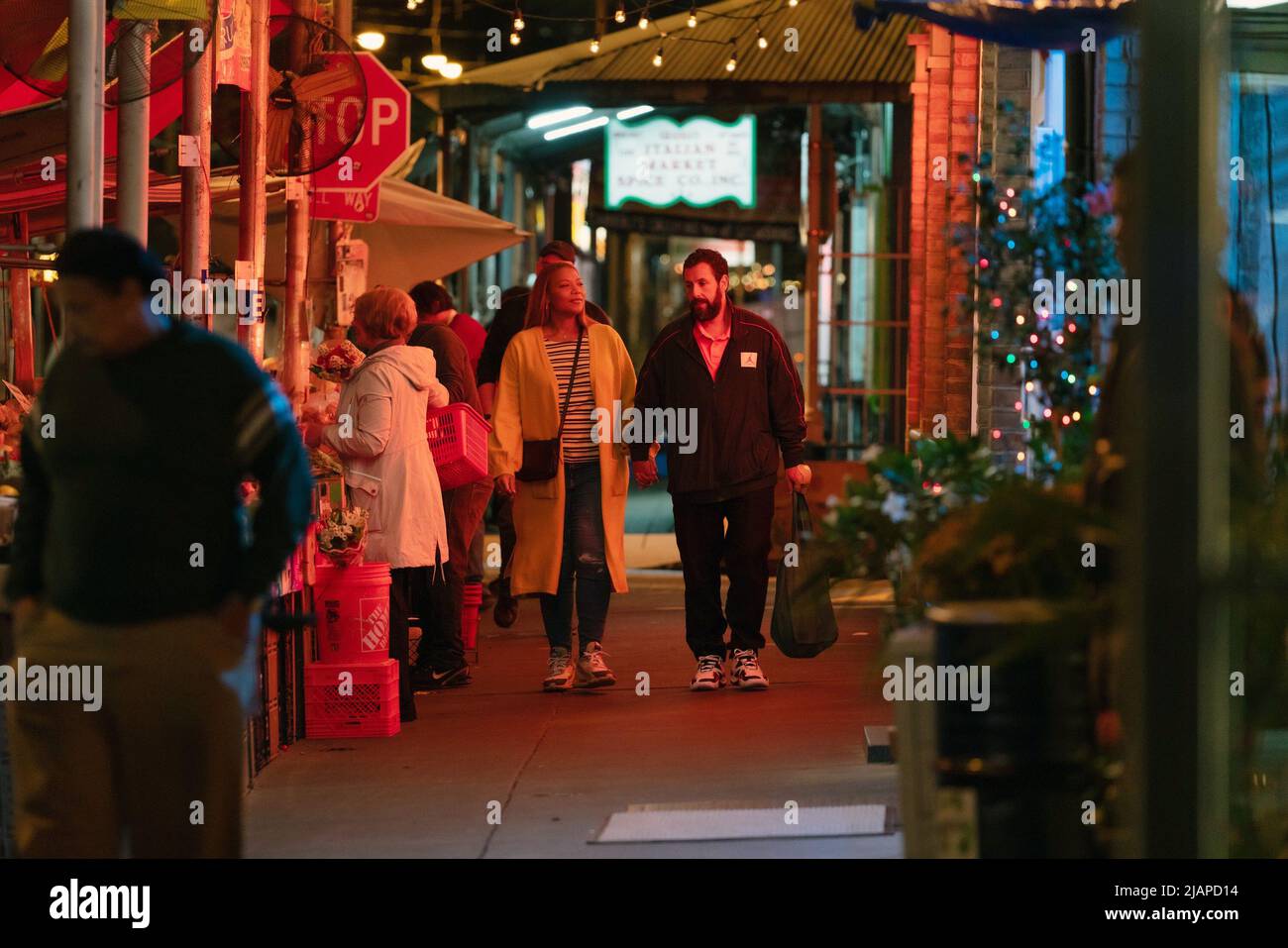 HUSTLE, from left: Queen Latifah, Adam Sandler, 2022. © Netflix ...