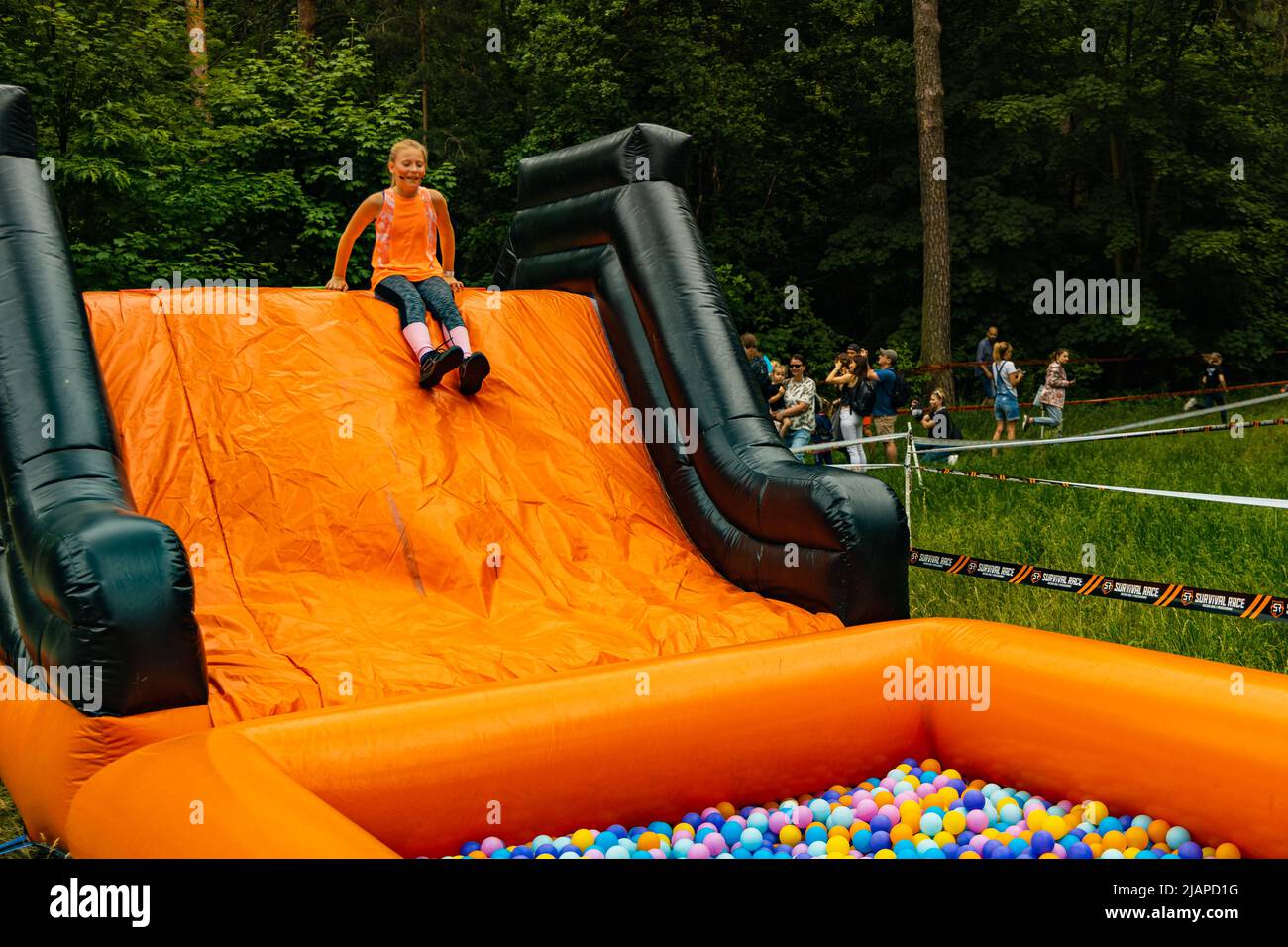 Poznan, Poland - June 2021: An hard extreme obstacle course Survival ...