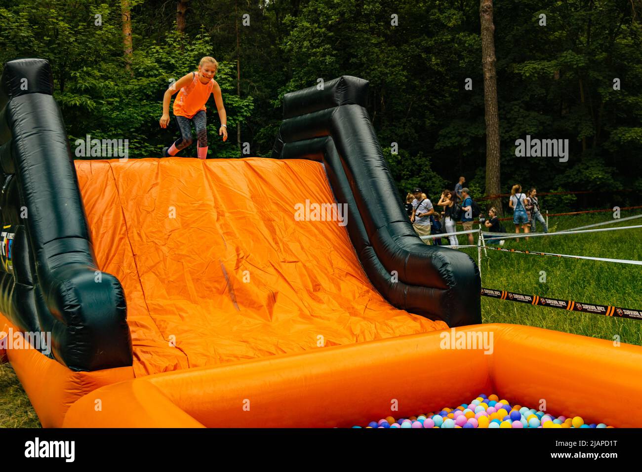 Poznan, Poland - June 2021: An hard extreme obstacle course Survival ...