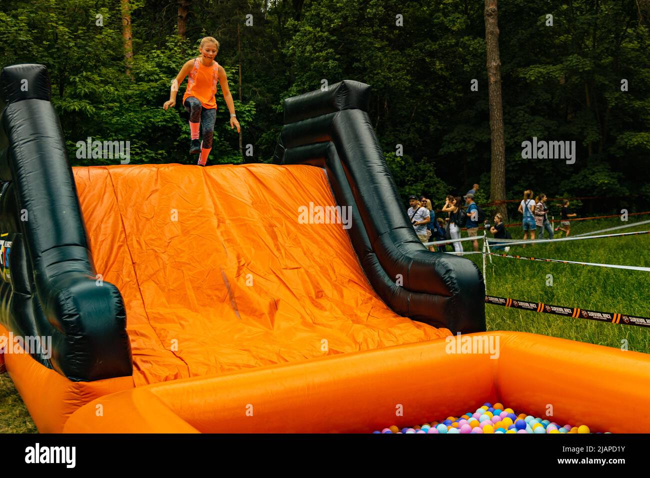 Poznan, Poland - June 2021: An hard extreme obstacle course Survival ...