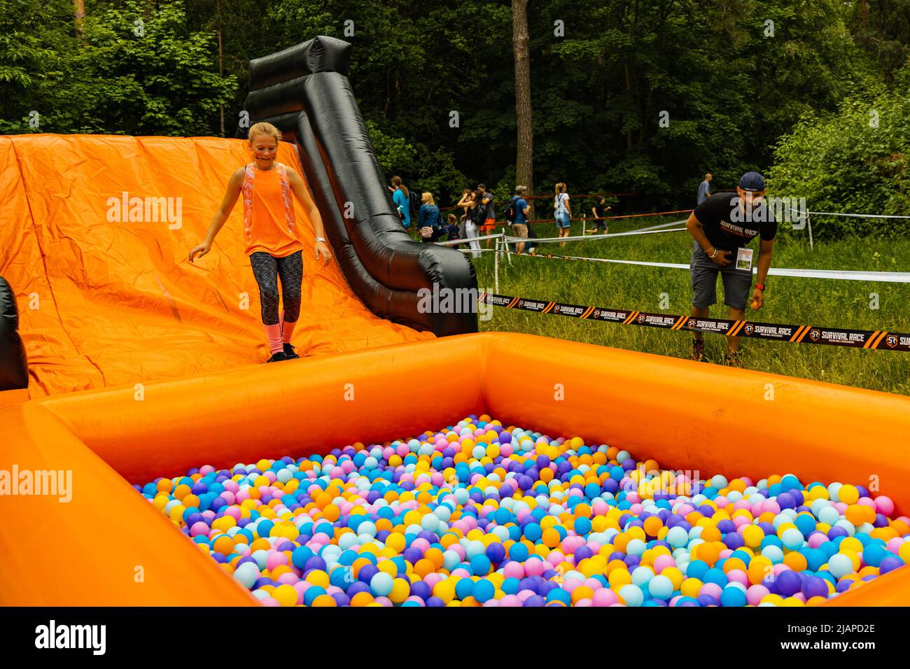 Poznan, Poland - June 2021: An hard extreme obstacle course Survival ...