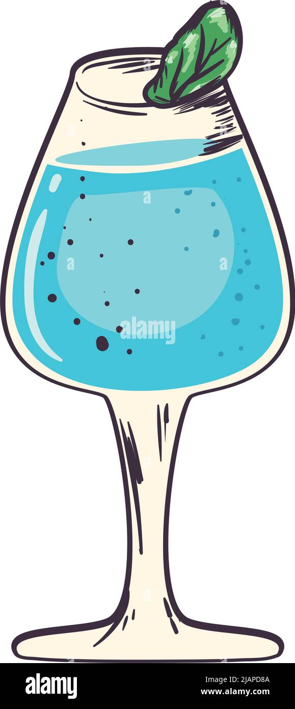 blue cocktail illustration Stock Vector Image & Art - Alamy