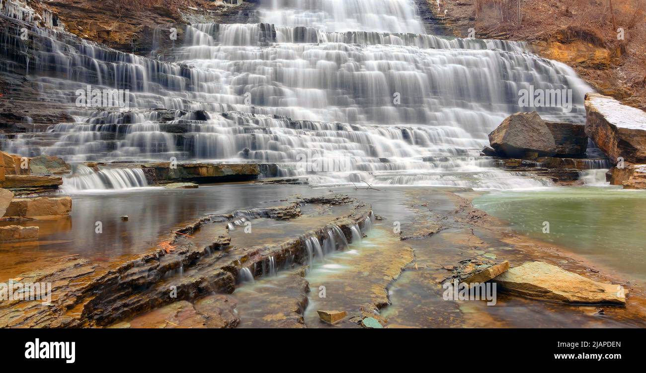 Albion Falls. Albion Falls is a 19 m classical/cascade waterfall ...