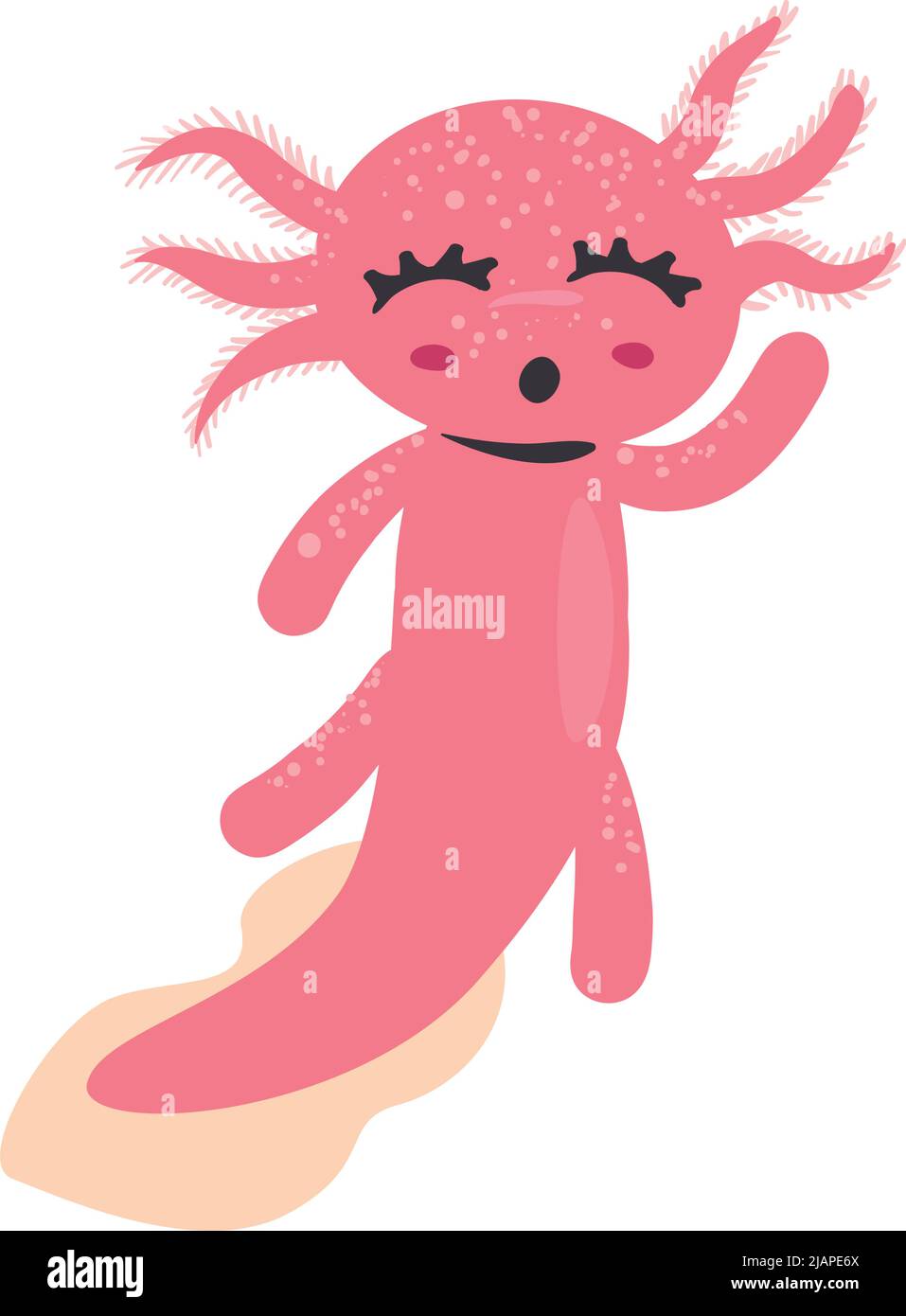 flat pretty axolotl design Stock Vector Image & Art - Alamy