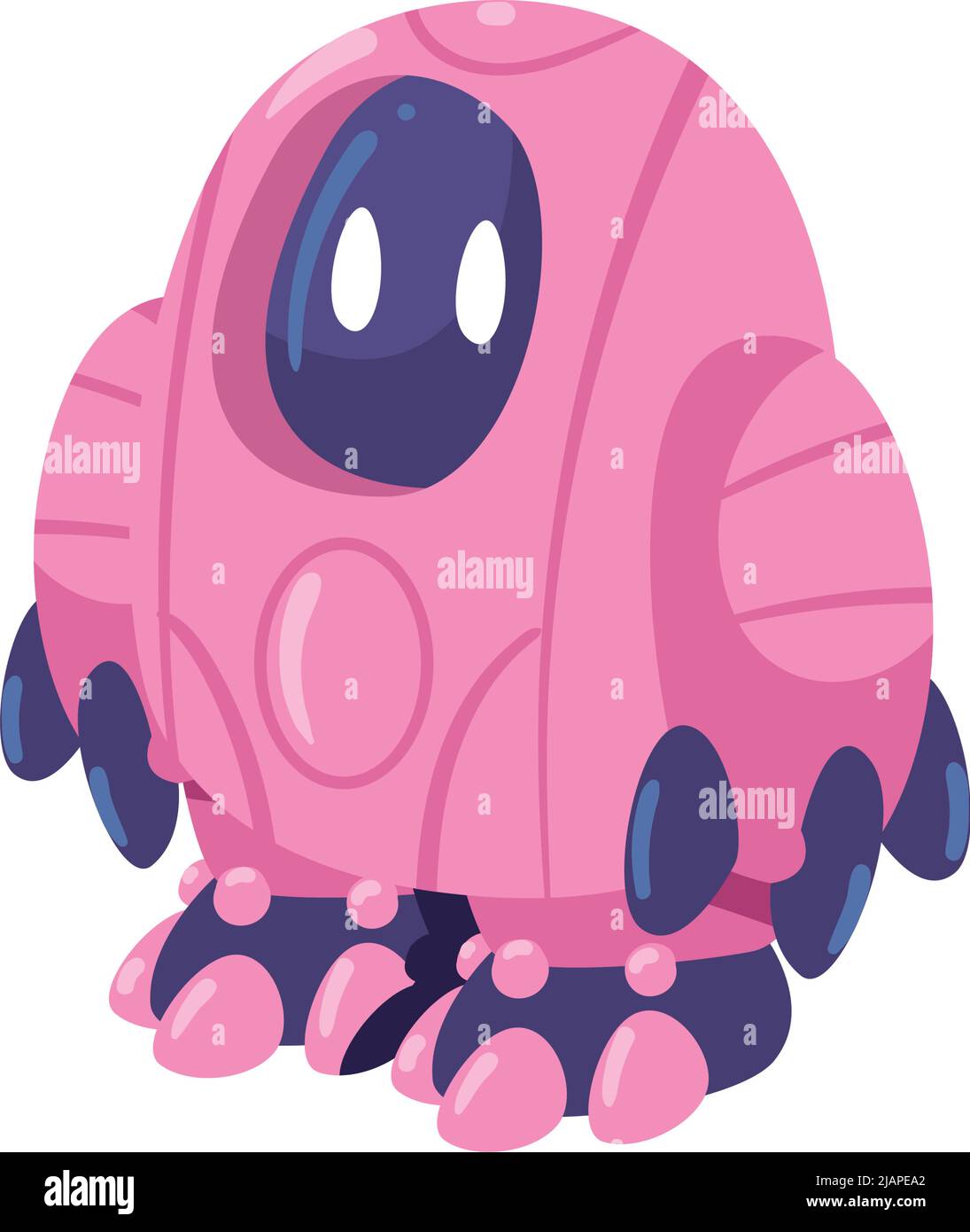 flat pink robot design Stock Vector Image & Art - Alamy