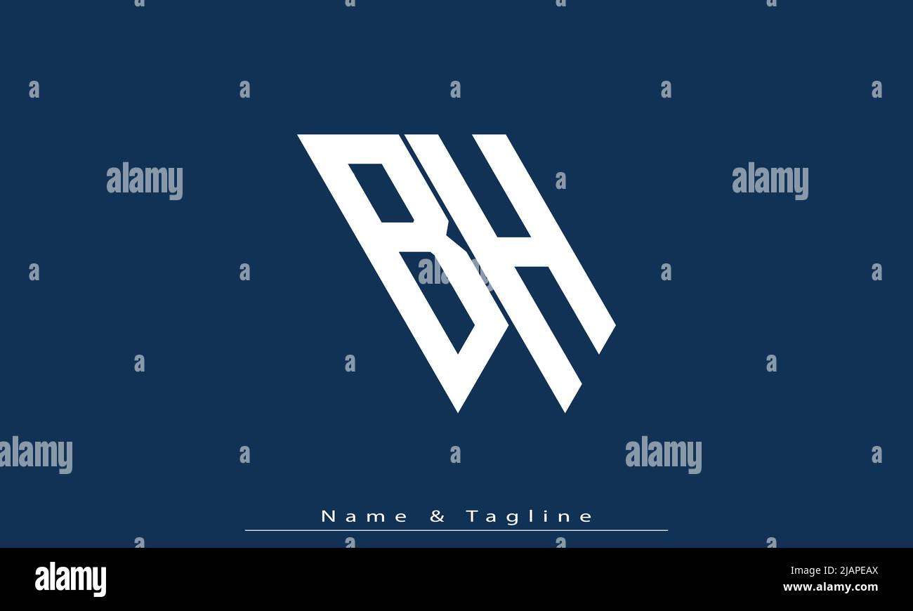 Alphabet letters Initials Monogram logo BH, HB Stock Vector Image & Art ...