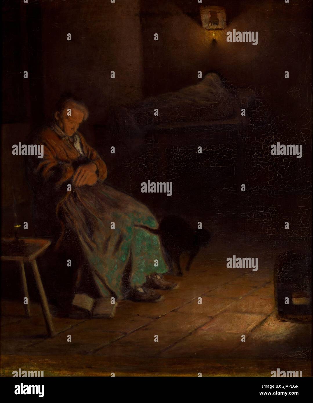 Old Woman Watching Over a Dead Body II Gierymski, Aleksander (1850 1901 ...