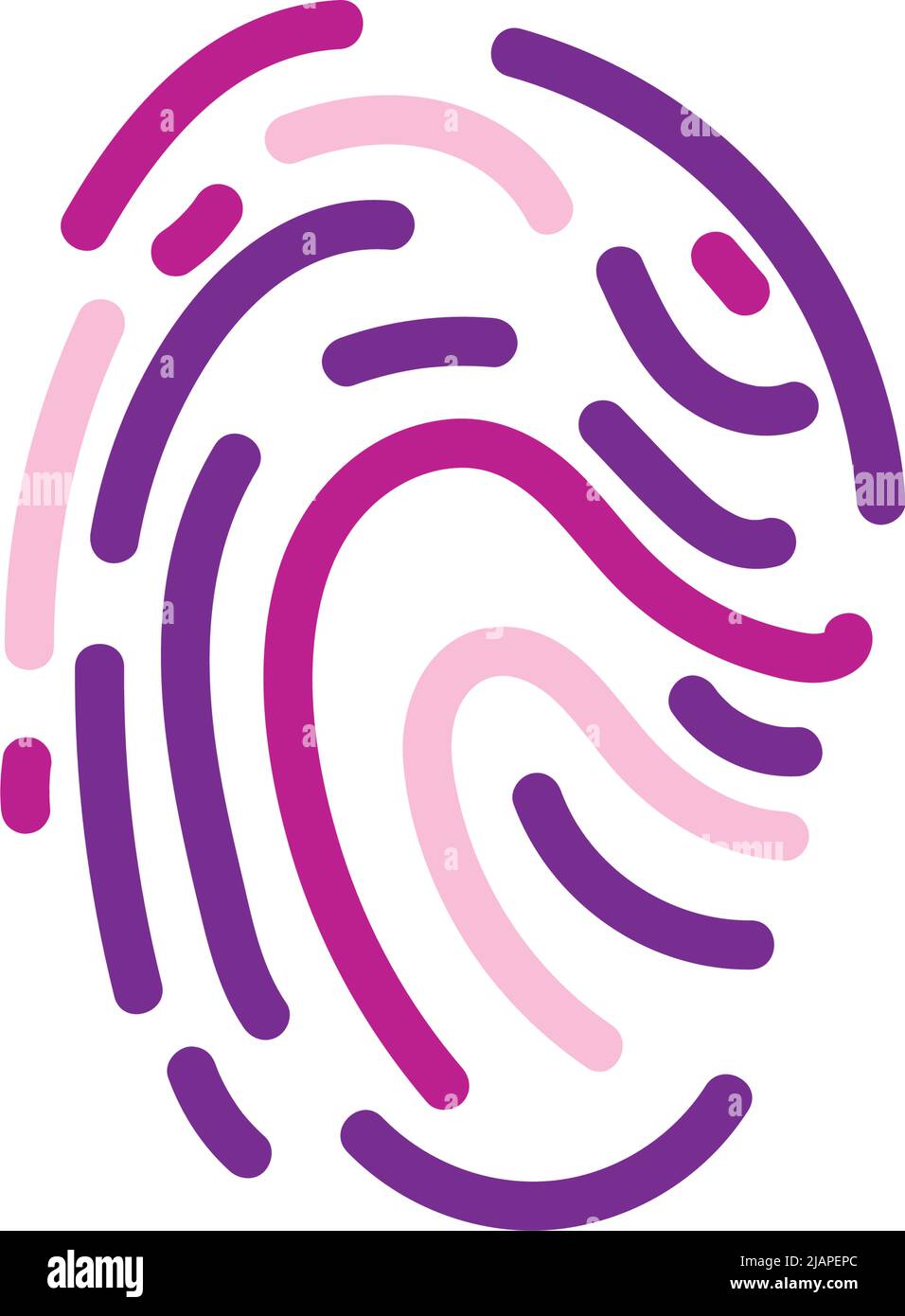 flat purple fingerprint design Stock Vector Image & Art - Alamy