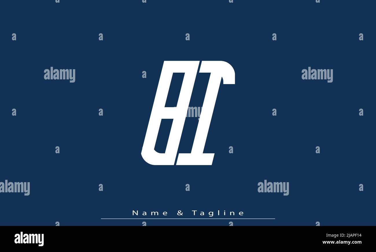 Alphabet letters Initials Monogram logo BI, IB Stock Vector Image & Art ...