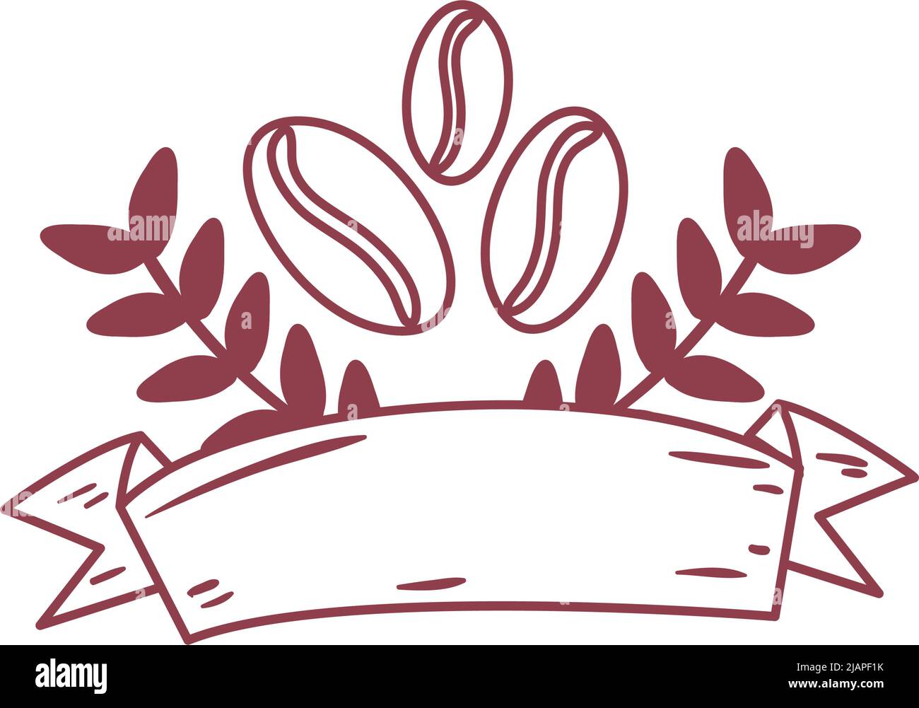 flat coffee beans label Stock Vector Image & Art - Alamy