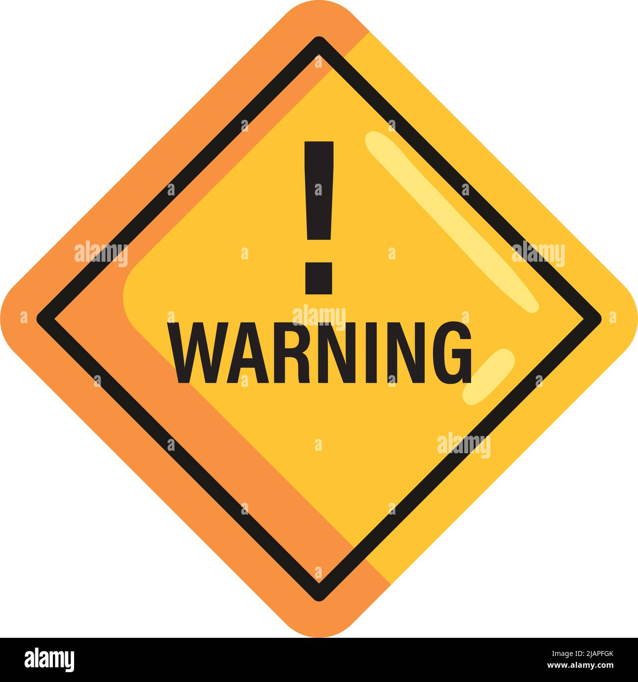 flat warning sign illustration Stock Vector Image & Art - Alamy